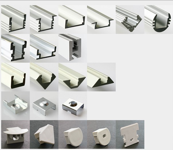 Half Round Aluminium Led Profiles Cover , LED Strip Light Aluminium ...