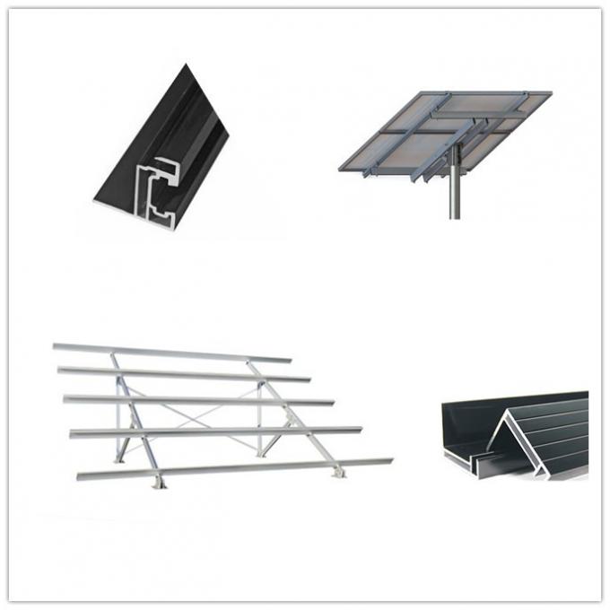 6 Series Aluminum Frames For Pv Solar Module / Aluminum Solar Panel Frame