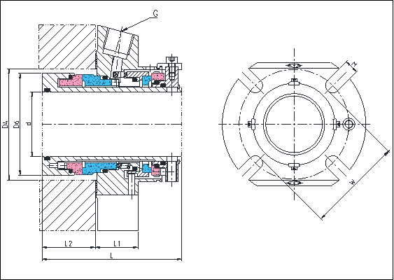 KL-CDN Mechanical Seal Replace Burgmann Cartex DN Double Cartridge Seal