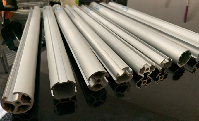 Silver Anodized T Slot Aluminum Extrusion Profile Round Assembly Line