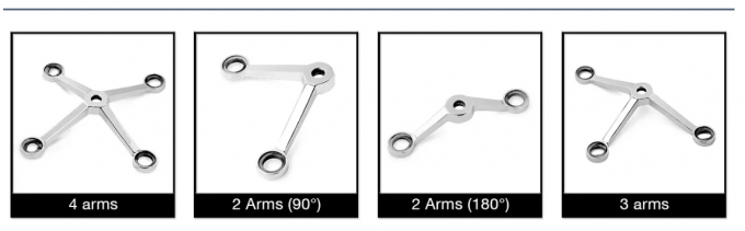 Stainless Steel Point Fixing Glass Curtain Walls Spider System Glass ...