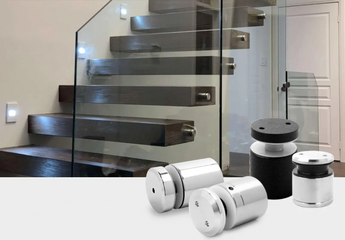 Adjustable Stainless Steel Standoff Point Fixing For Glass Balcony ...