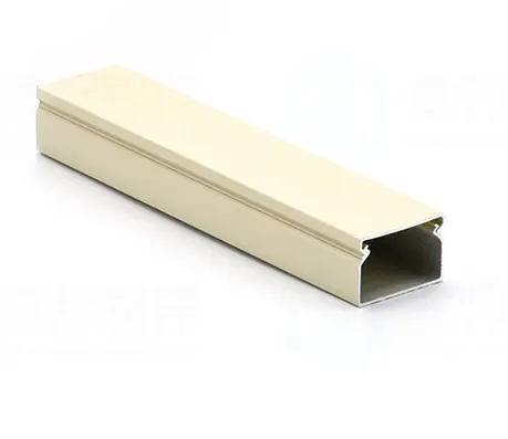 Beige 30*20mm Aluminum Extrusion Profiles Trunking For Power Cords ...