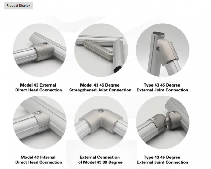 43mm Aluminium Pipe Anodized T - Slot Frame Tube For Pipe Rack System