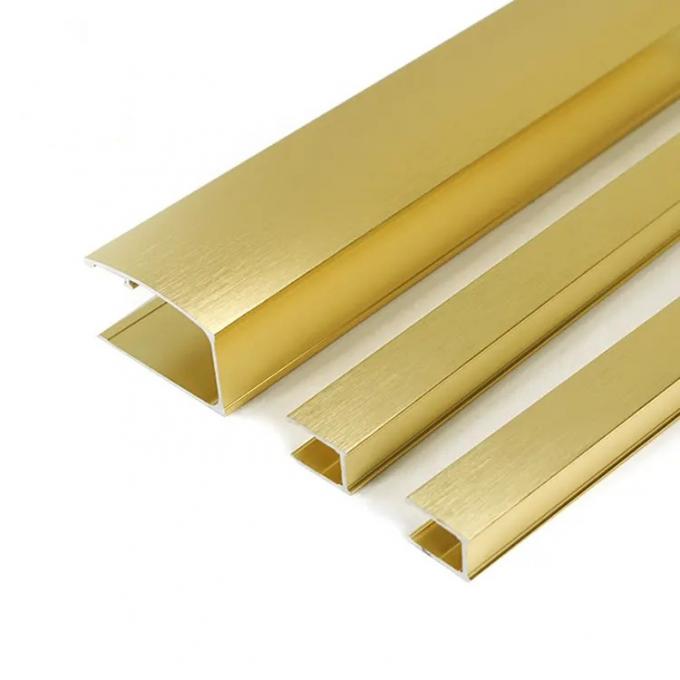 Gold Brushed Aluminum U Channel Profile T4 For Shower Room Frame ...