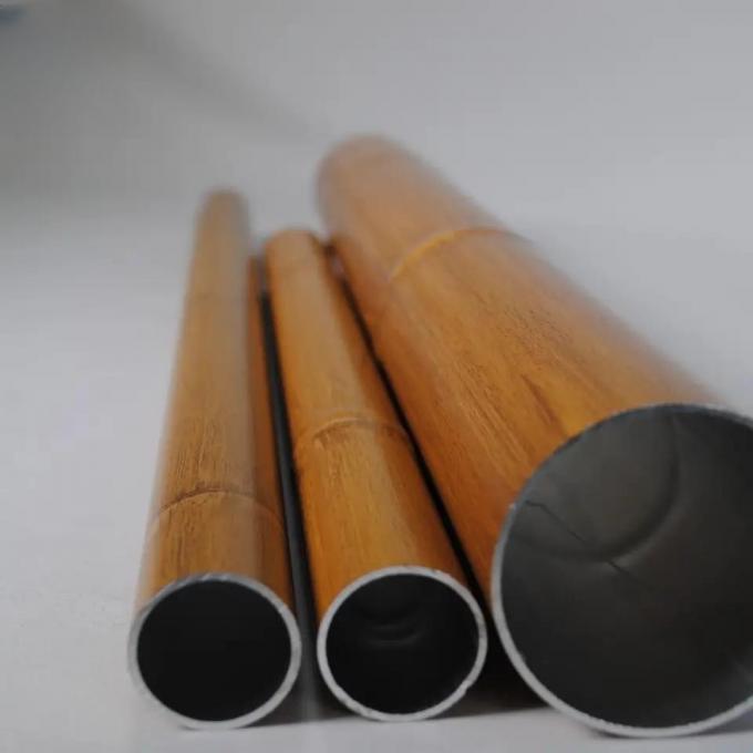 customized 6063 natural bamboo wood grain extrusion aluminum alloy ...