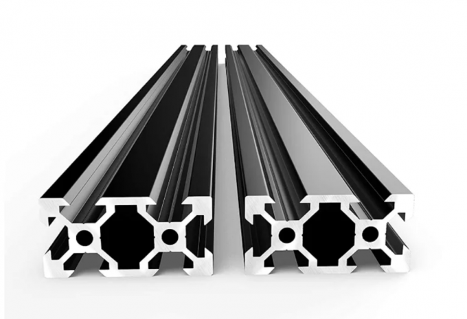 European Standard T Slot Aluminum Extrusion Anodized Black V Type ...