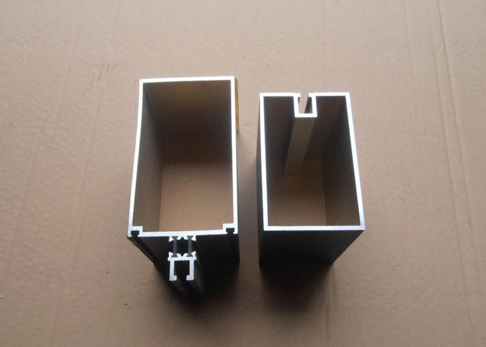 Black Color Custom Glazed Aluminium Extrusion Profiles For Huge Building