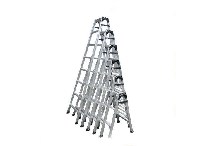 Custom Aluminum Extrusion , Folding Aluminum Ladders For Cleaning Windows