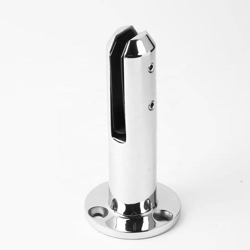 Duplex 2205 Base Plated Round Glass Spigot With Mirror For Pool Fencing