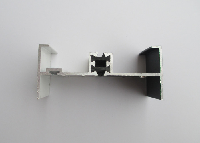 White Powder Coated Aluminium Window Profiles , Extruded Aluminum ...
