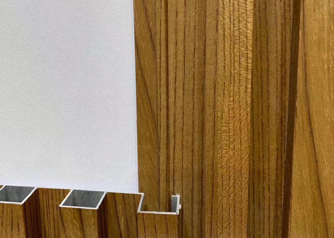 Firproof Aluminum Extrusion Profiles Covet Battens With Wood Color For ...