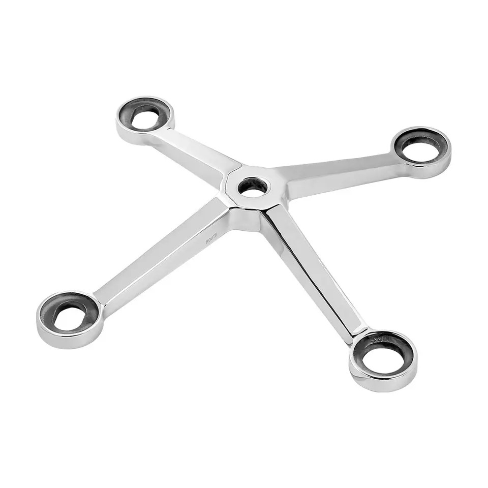Stainless Steel Point Fixing Glass Curtain Walls Spider System Glass ...