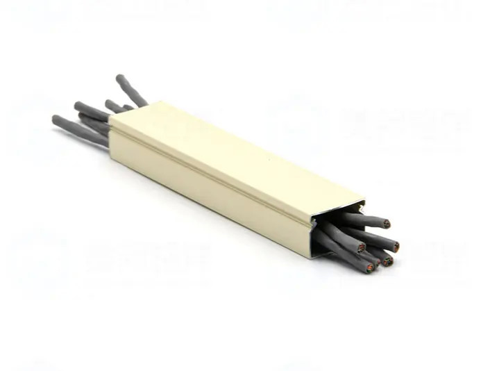 Beige 30*20mm Aluminum Extrusion Profiles Trunking For Power Cords ...