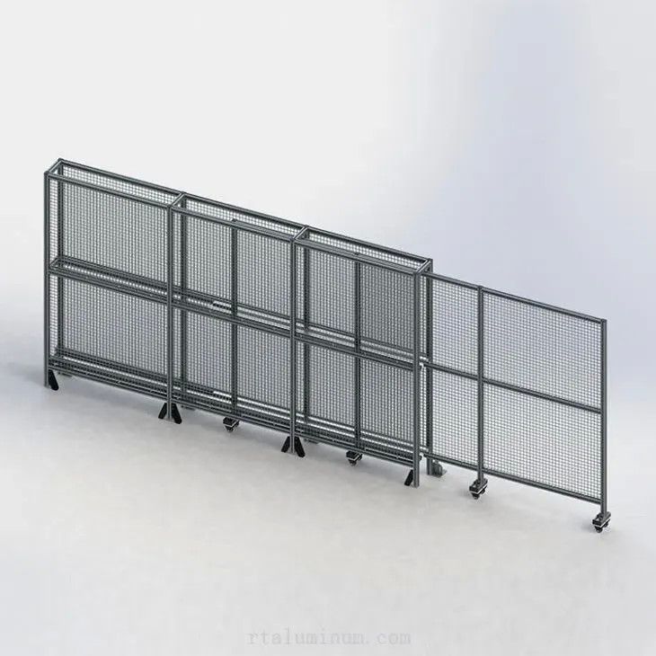 Extruded Welded Aluminum Industrial Profile Wire Mesh Fence 6063 - T5